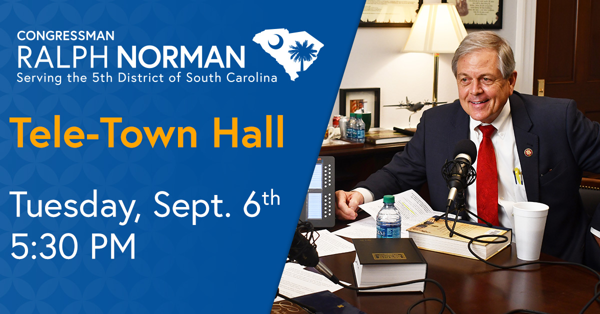 Live Telephone Town Hall on Tuesday, September 6th at 5:30 PM | U.S ...